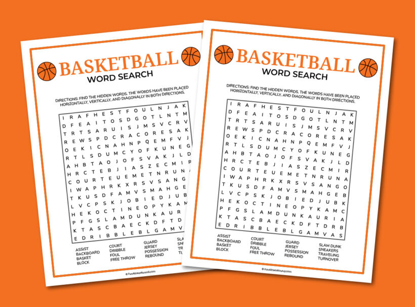 Basketball word search - Fun All Year Round