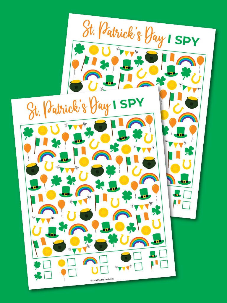 St. Patrick's Day I spy - Fun All Year Round