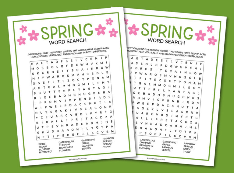 Spring word search - Fun All Year Round