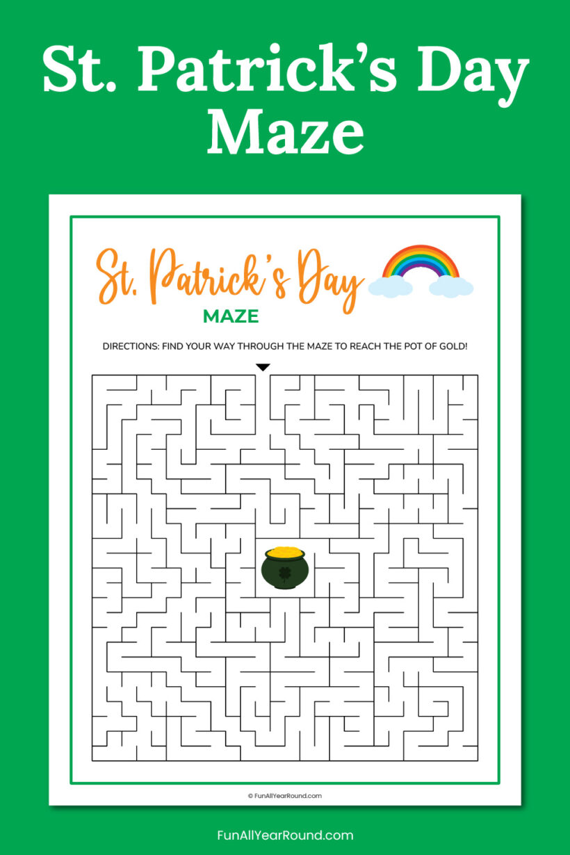 St. Patrick's Day maze - Fun All Year Round