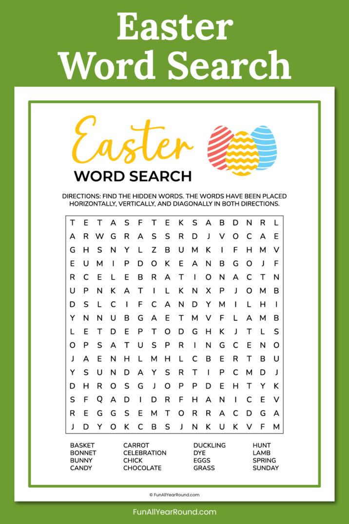 Easter word search - Fun All Year Round