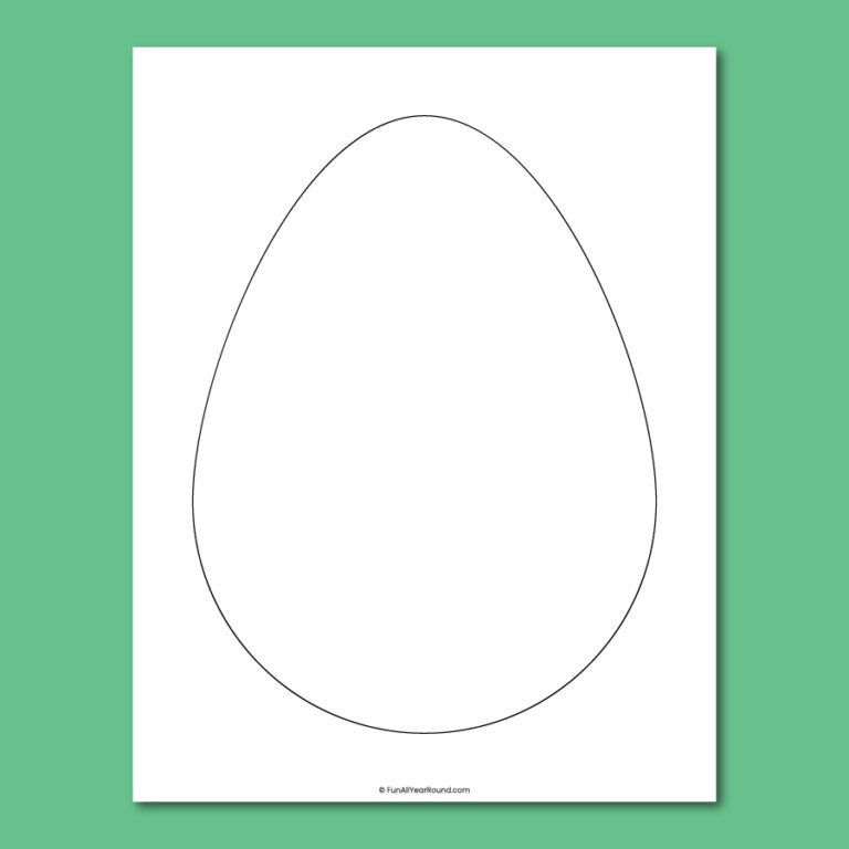 Egg template - Fun All Year Round