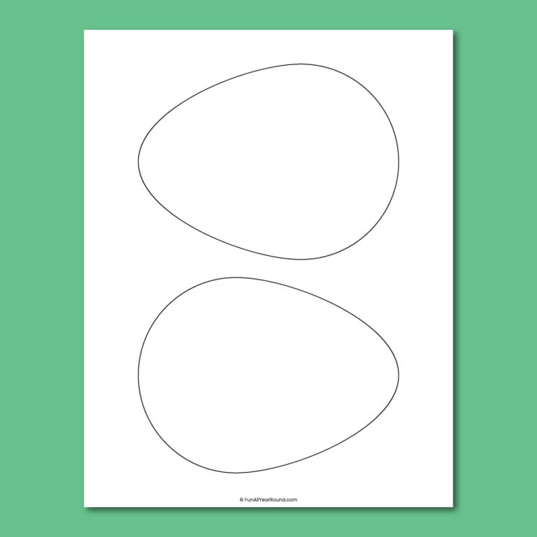 Egg template - Fun All Year Round