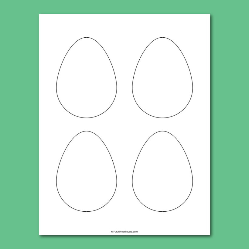 Egg template - Fun All Year Round