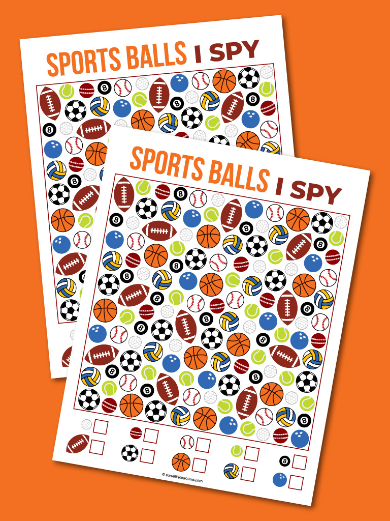 Sports Balls I spy - Fun All Year Round