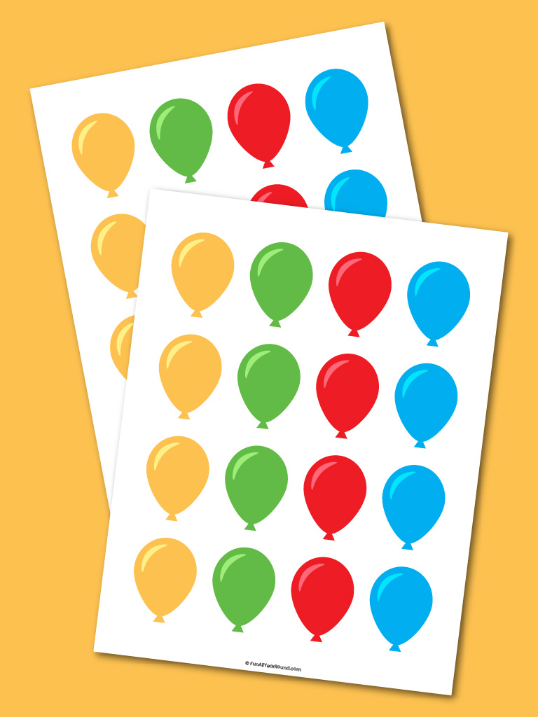 Balloon cupcake toppers - Fun All Year Round
