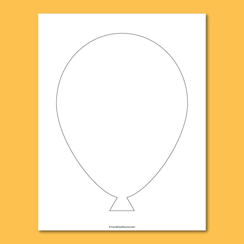 Balloon template - Fun All Year Round