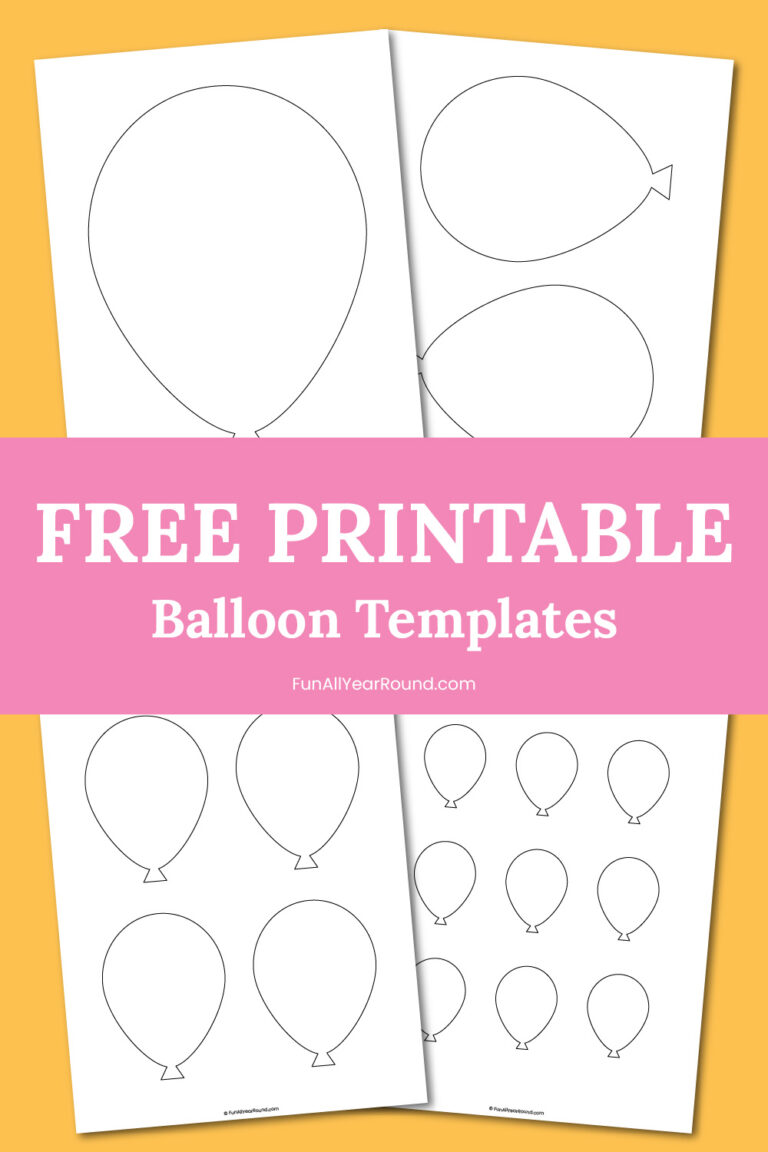 Balloon template - Fun All Year Round