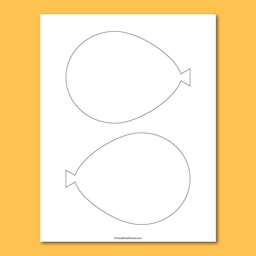Balloon template - Fun All Year Round