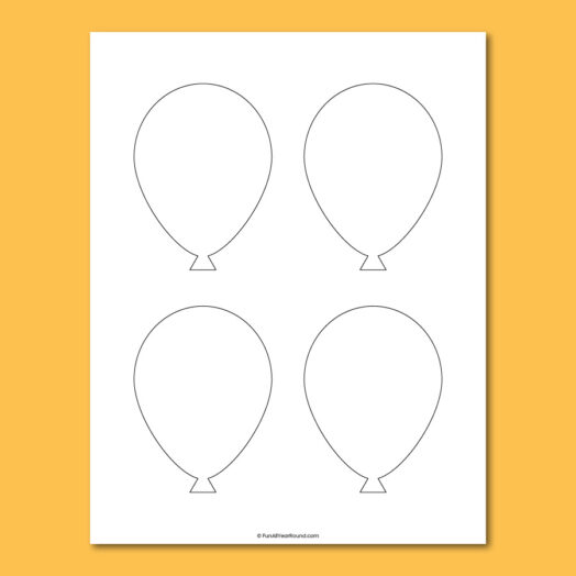 Balloon template - Fun All Year Round