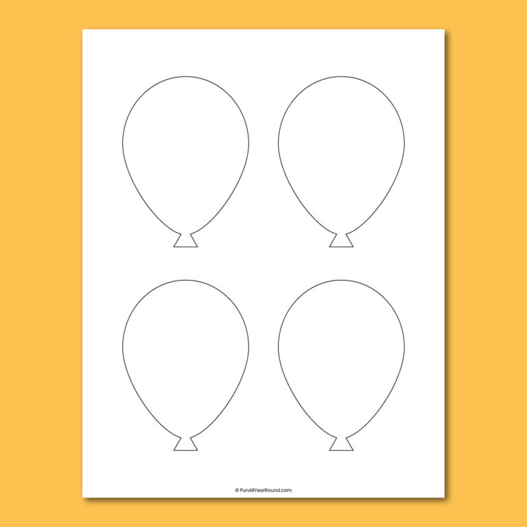 Balloon template - Fun All Year Round