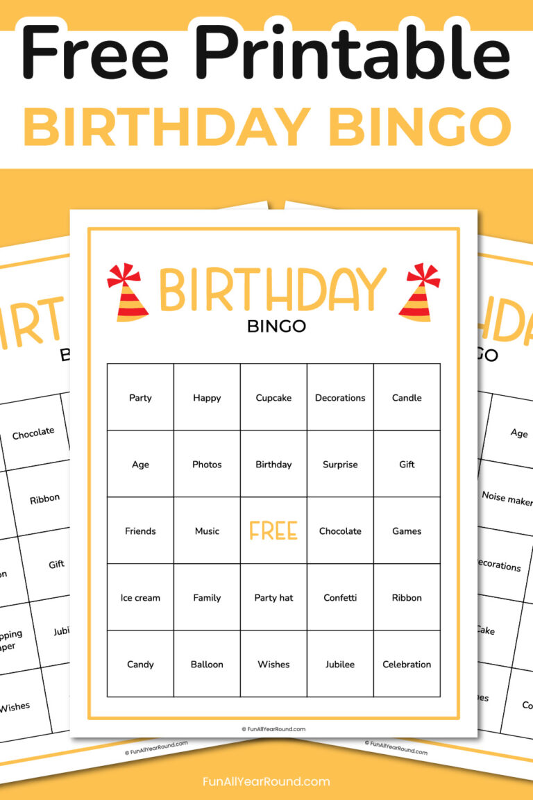 Birthday bingo - Fun All Year Round