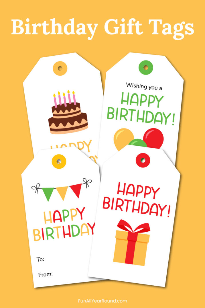 Birthday gift tags - Fun All Year Round