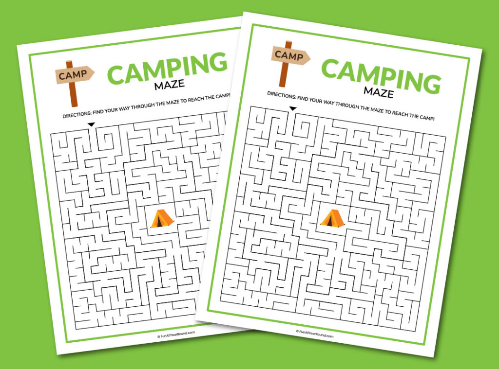 Camping maze - Fun All Year Round