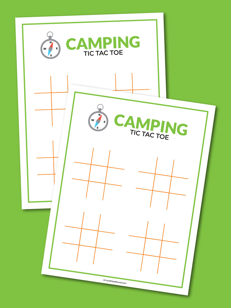 Camping tic tac toe - Fun All Year Round