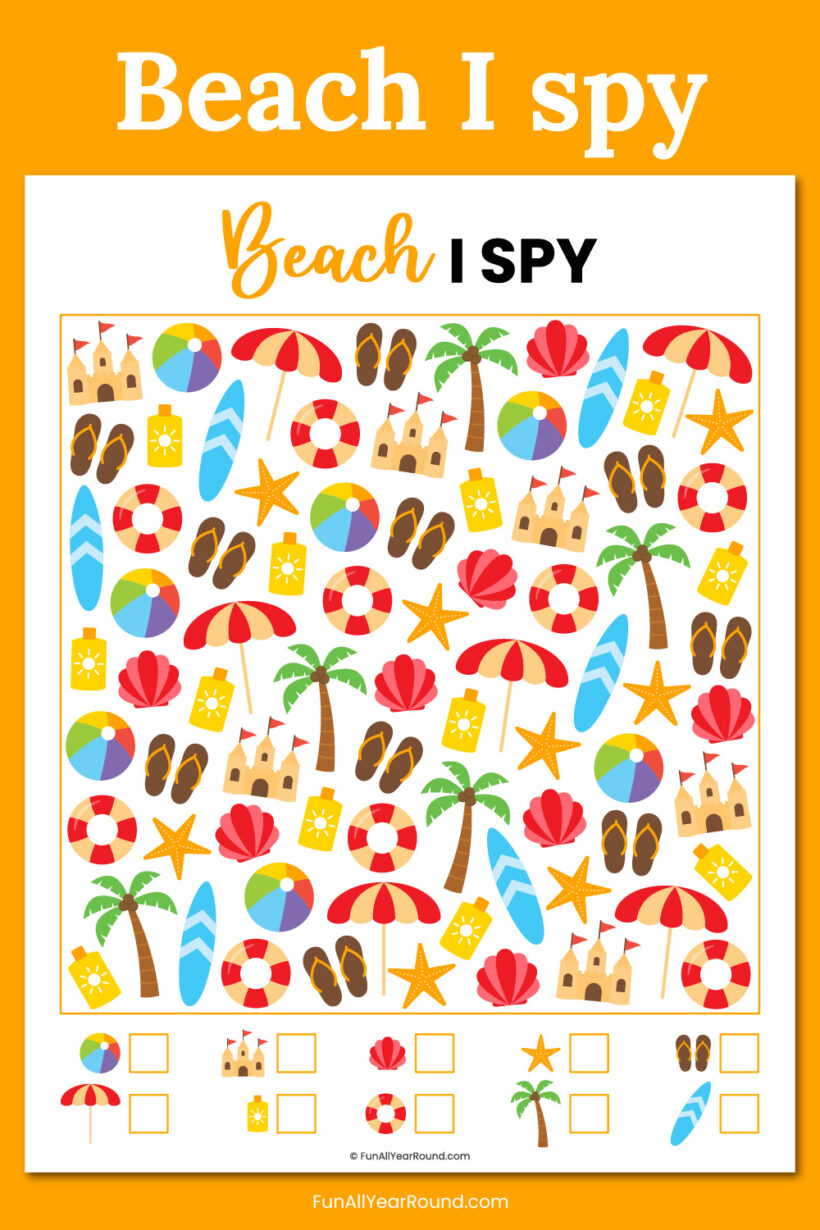 Beach I spy - Fun All Year Round