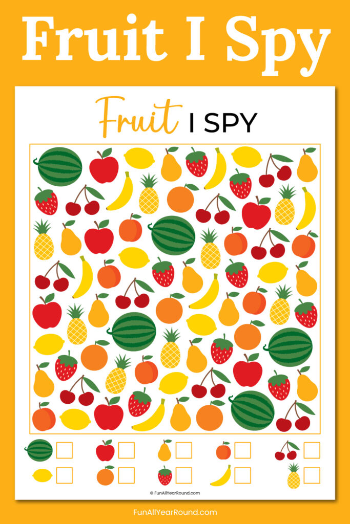 Fruit I Spy - Fun All Year Round