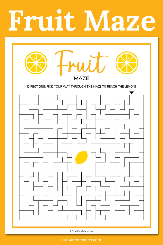Fruit maze - Fun All Year Round