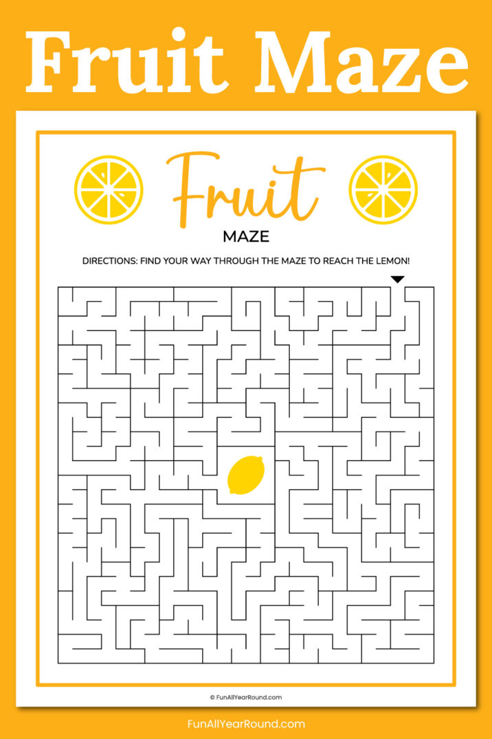 Fruit maze - Fun All Year Round