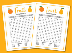 Fruit word search - Fun All Year Round