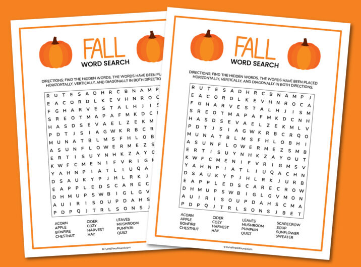 Fall word search - Fun All Year Round