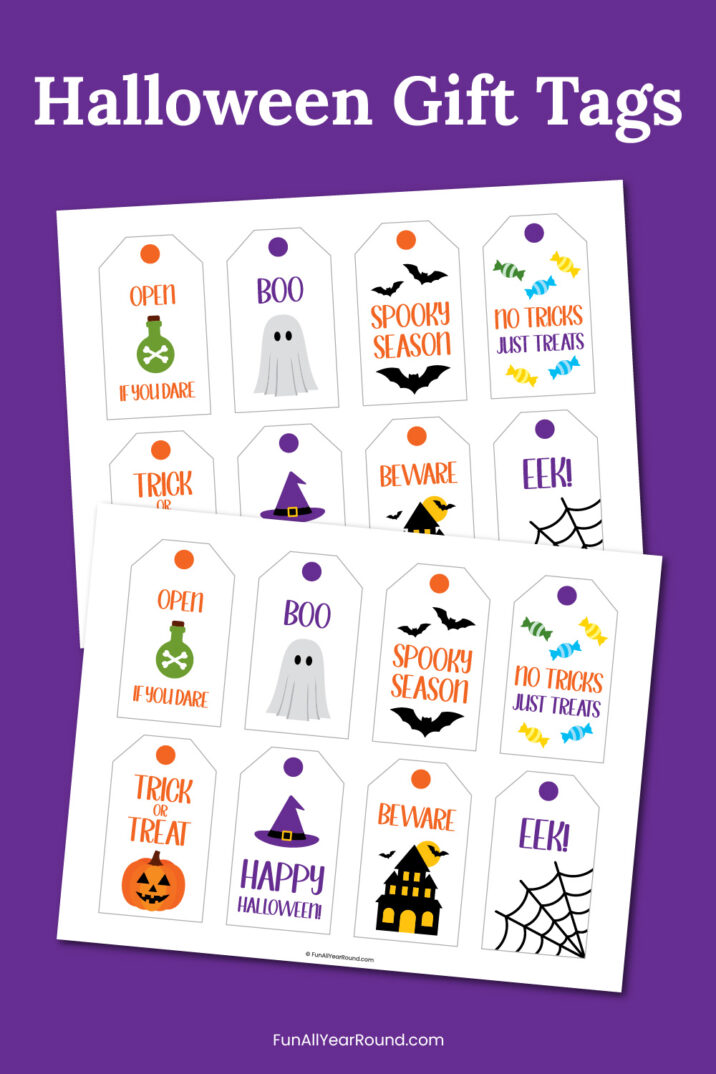 Halloween gift tags - Fun All Year Round