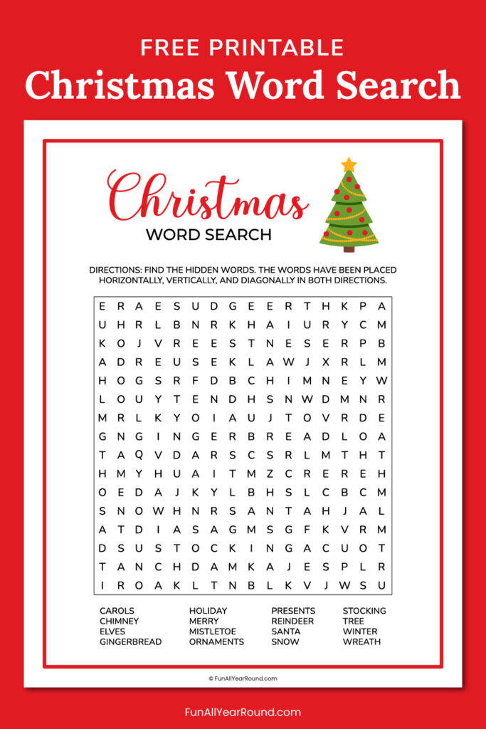 Christmas word search - Fun All Year Round