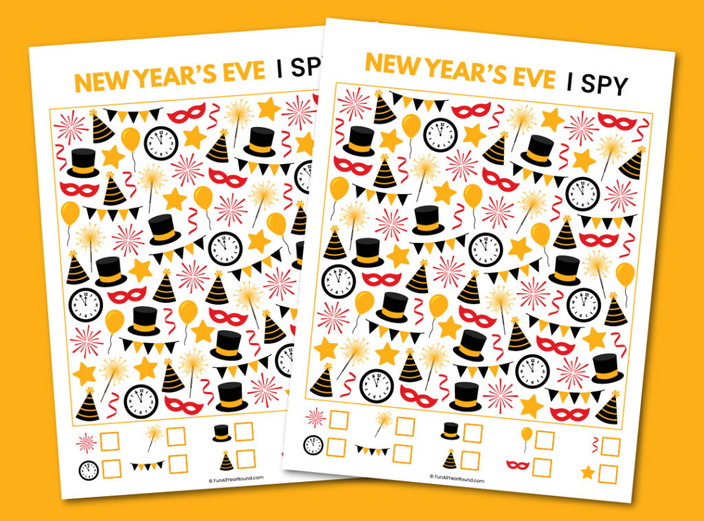 New Year's Eve I spy - Fun All Year Round
