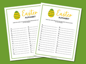 Easter alphabet - Fun All Year Round