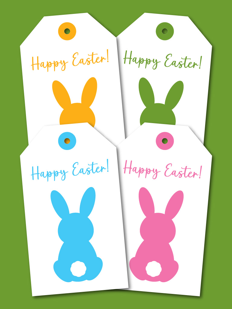 Easter bunny gift tags - Fun All Year Round