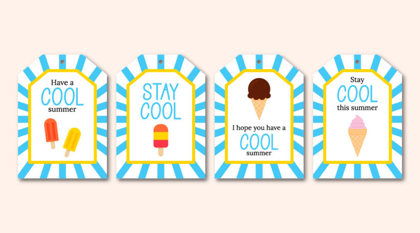 Cool summer gift tags - Fun All Year Round