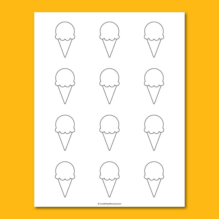 Ice cream templates - Fun All Year Round
