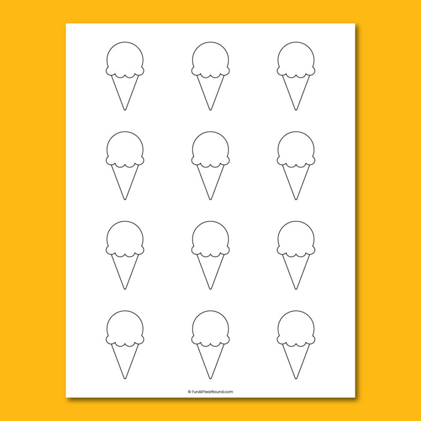 Ice cream templates - Fun All Year Round